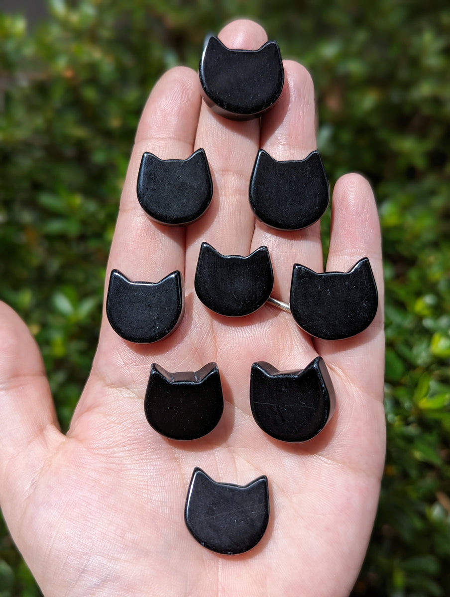 Obsidian Cat Heads – My Crystal Grove